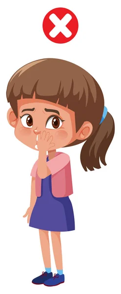 20 Girl Touching Nose Vector Images Depositphotos