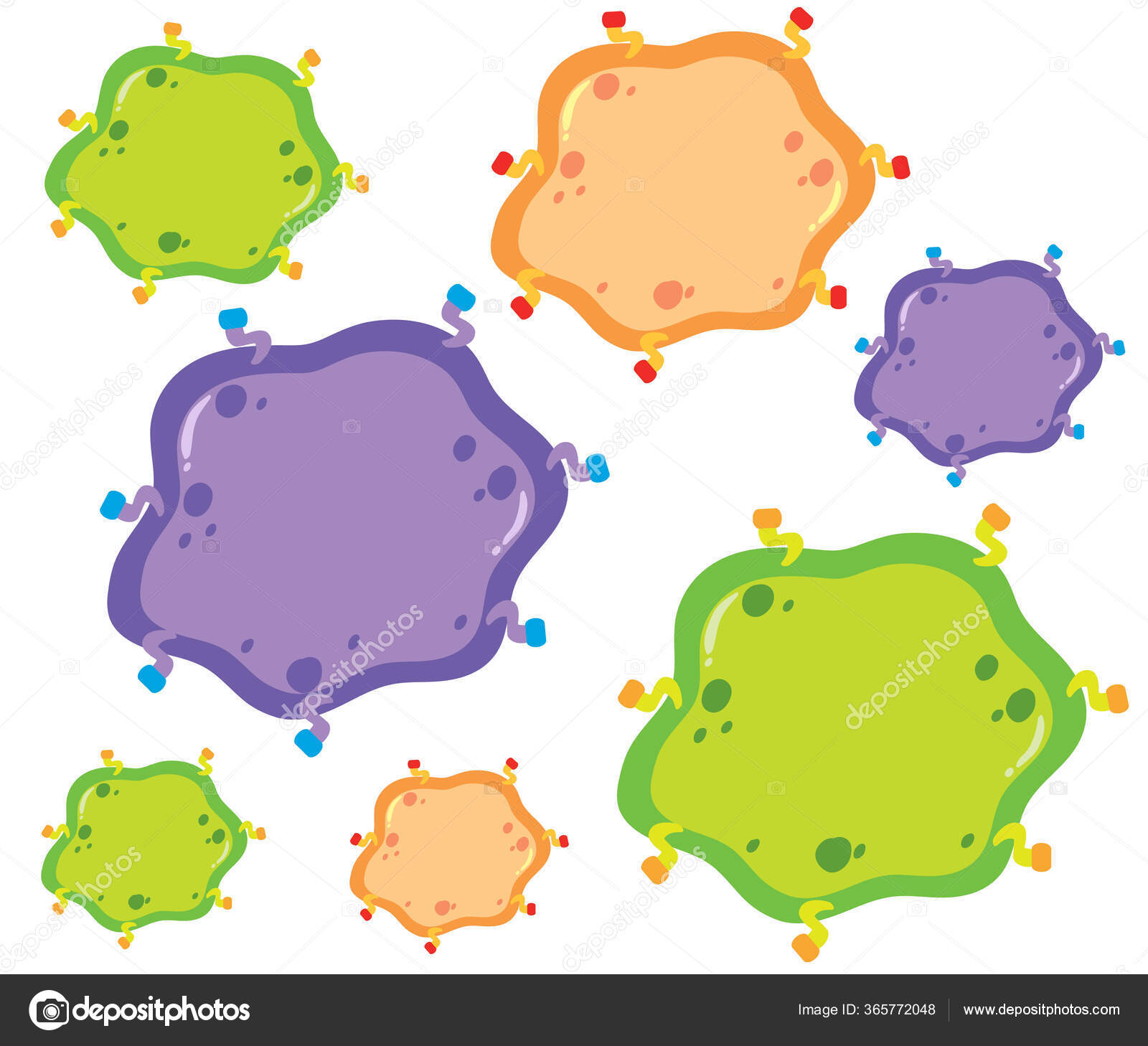 Many Virus Cells Wall Illustration Stock Vector by ©brgfx 365772048
