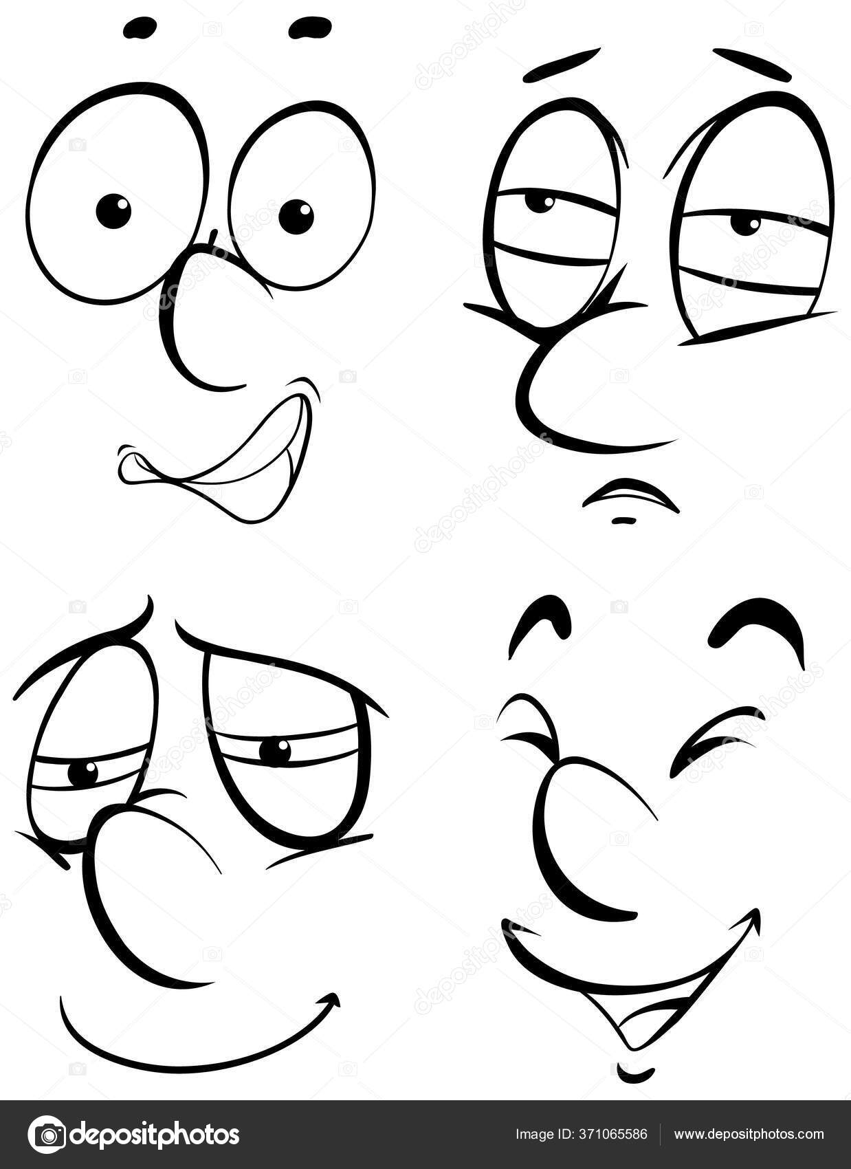 Menschliche Gesichter Mit Unterschiedlichem Gesichtsausdruck Stock ...