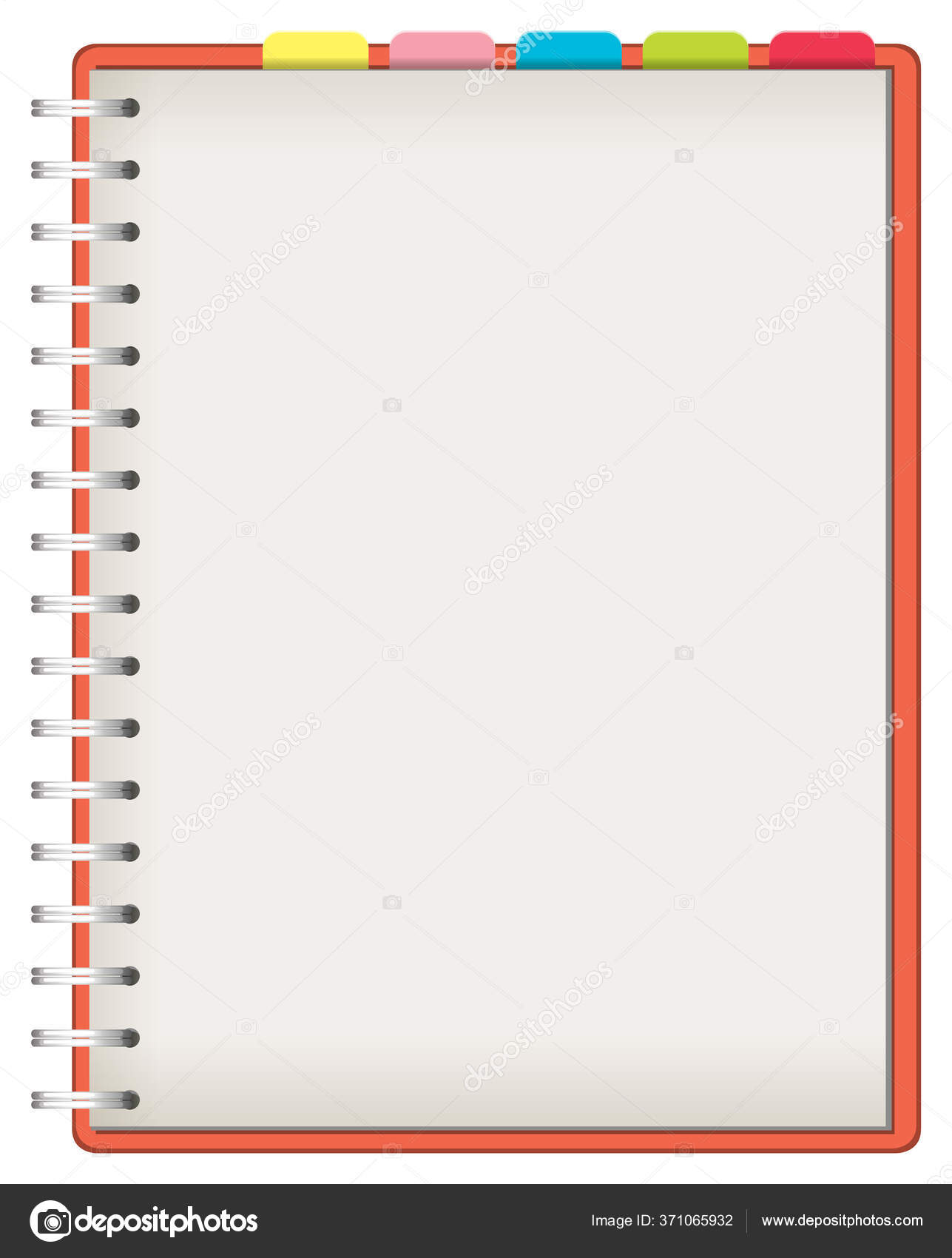 Blank Notebook Template Background Illustration Stock Vector Image by ...