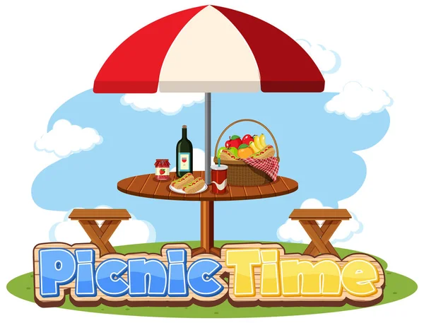 Cartoon Picnic Table