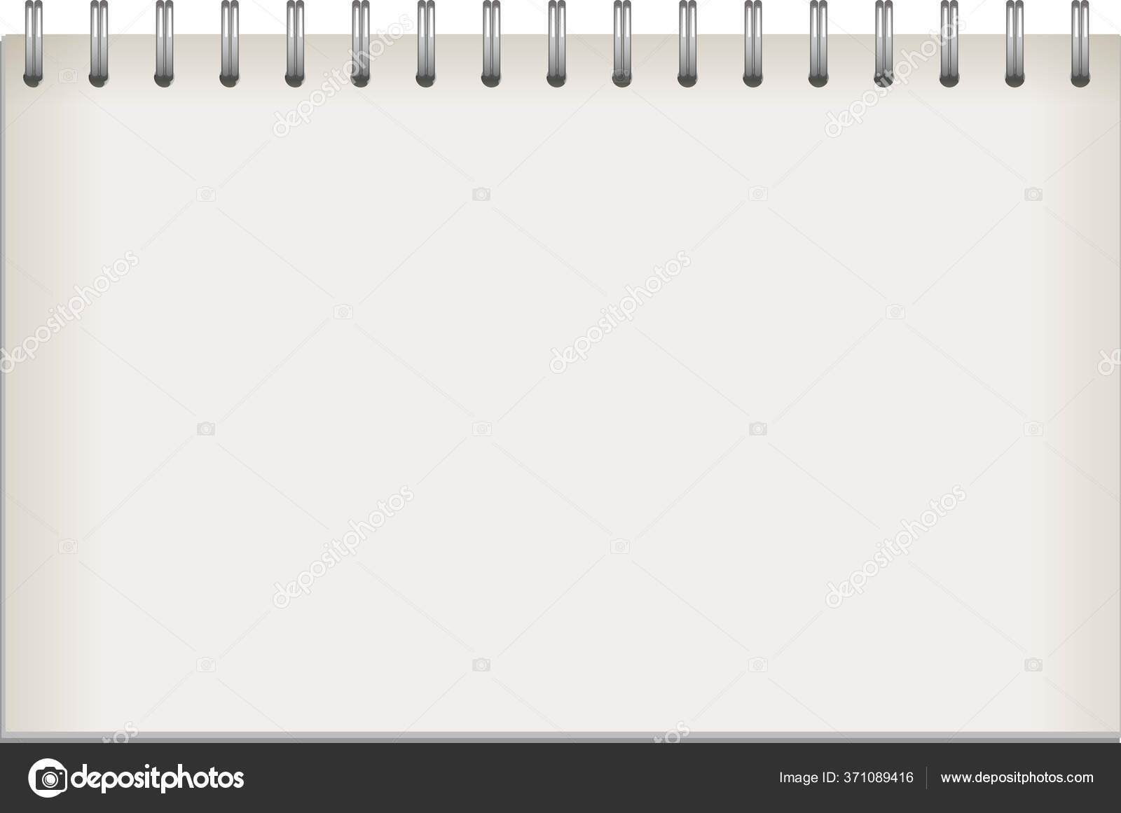 Libreta Blanco Plantilla Fondo Ilustración Vector de stock #371089416 de ©brgfx