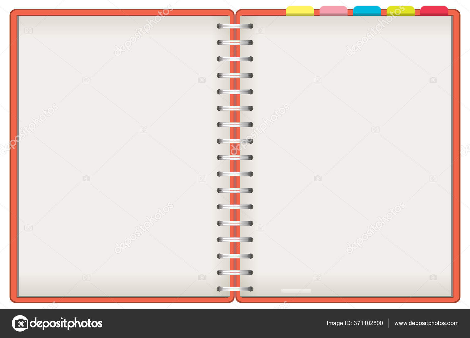 Blank Notebook Template Background Illustration Stock Vector Image by ...