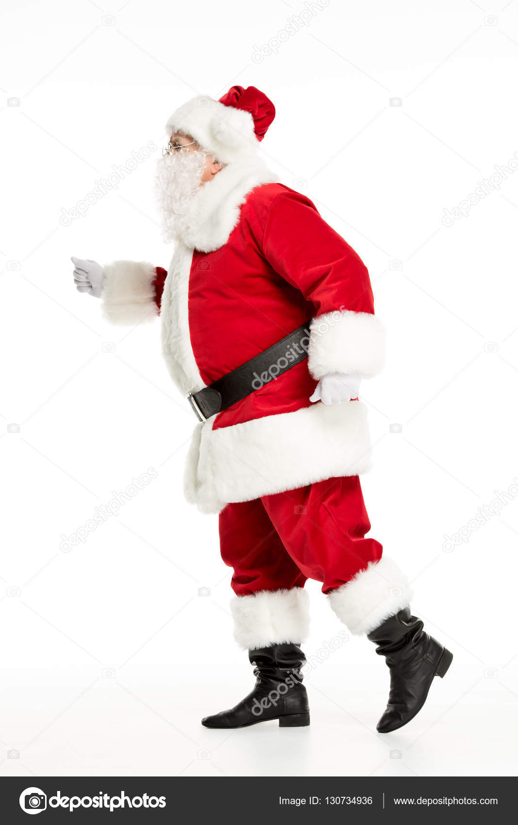 Santa Claus posing and gesturing — Stock Photo © ArturVerkhovetskiy ...