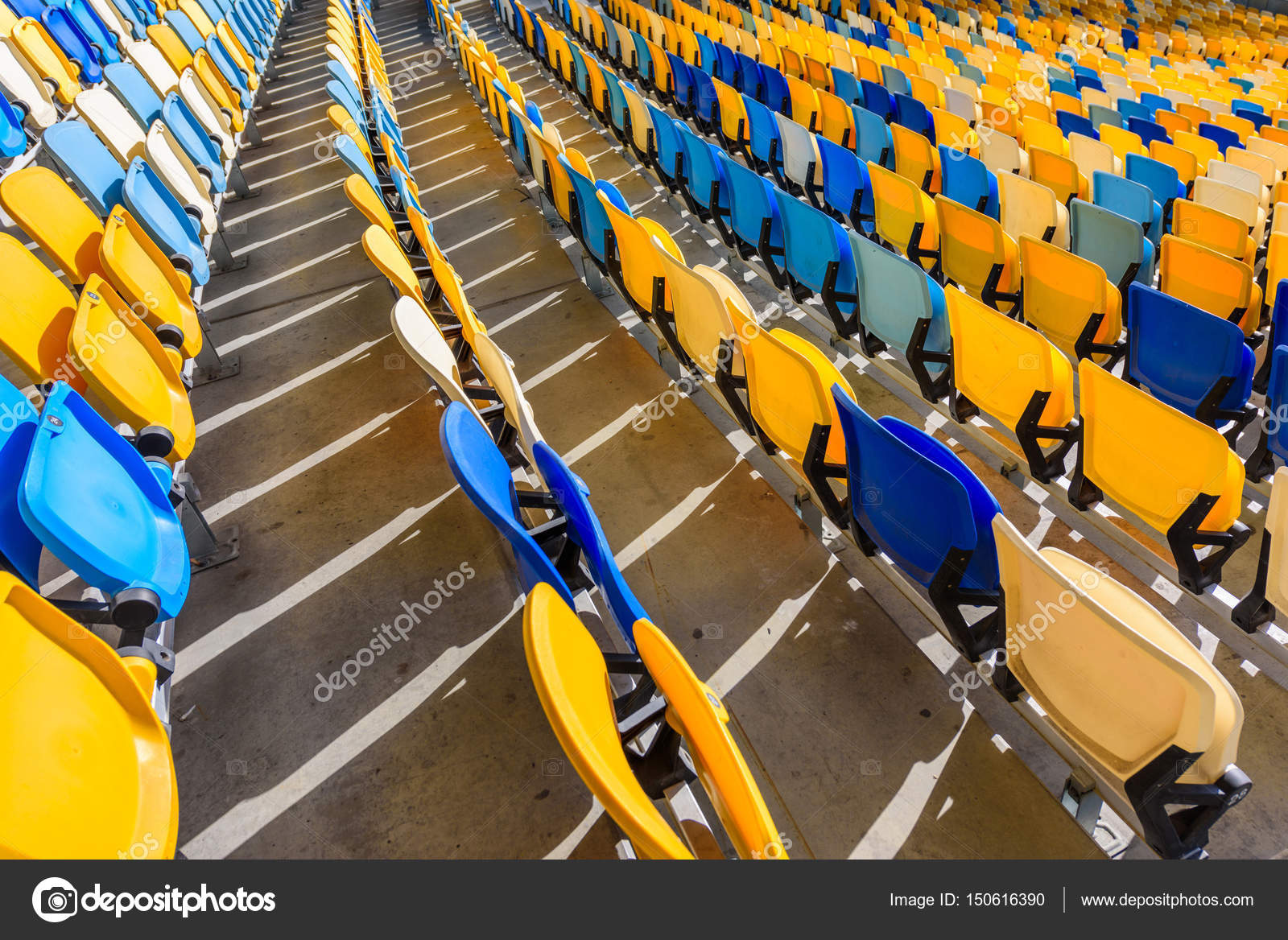 Rows of stadium seats Stock Photo by ©ArturVerkhovetskiy 150616390