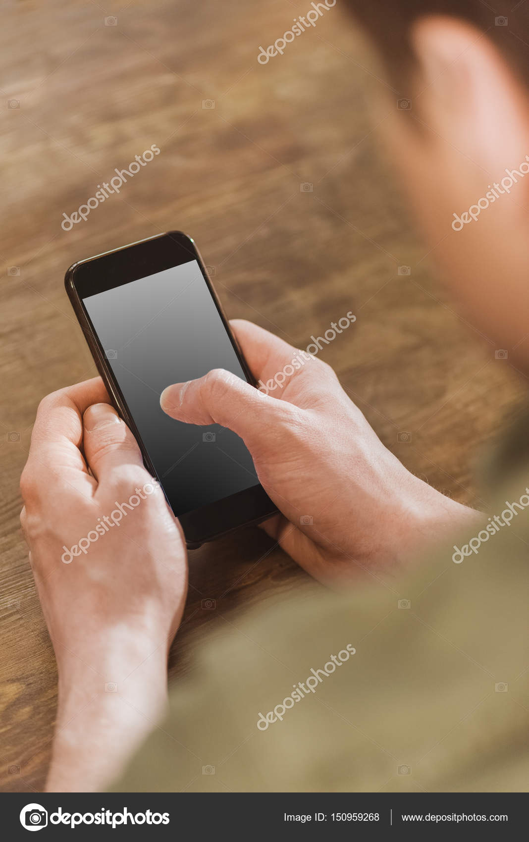 Smartphone with blank grey screen — Stock Photo © ArturVerkhovetskiy ...