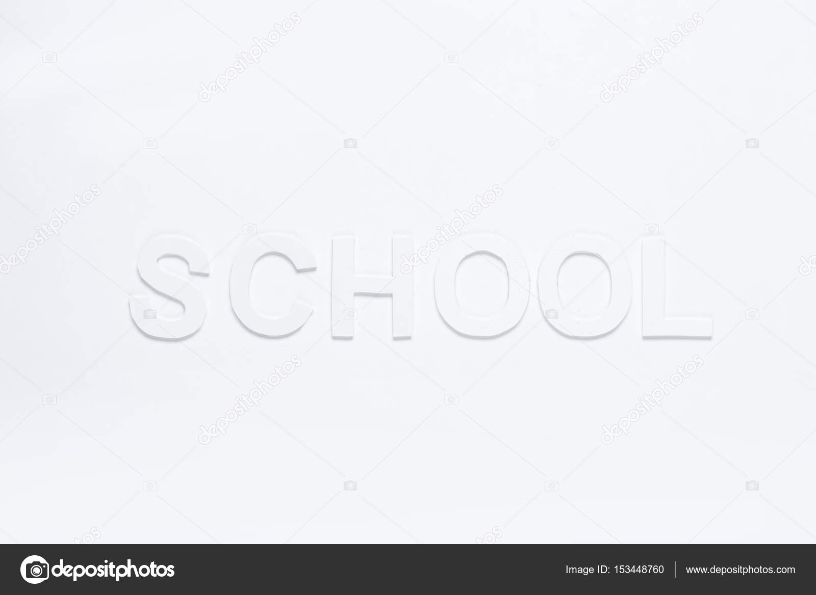 Paper letters school on white — Stock Photo © ArturVerkhovetskiy #153448760