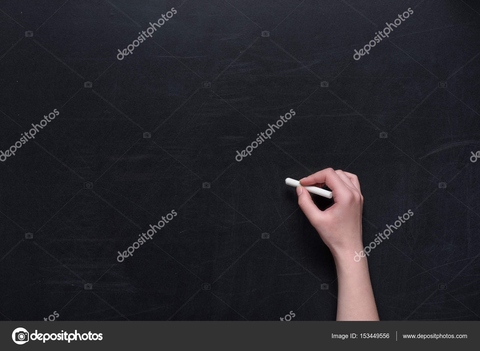 Human hand writing on chalkboard — Stock Photo © ArturVerkhovetskiy ...