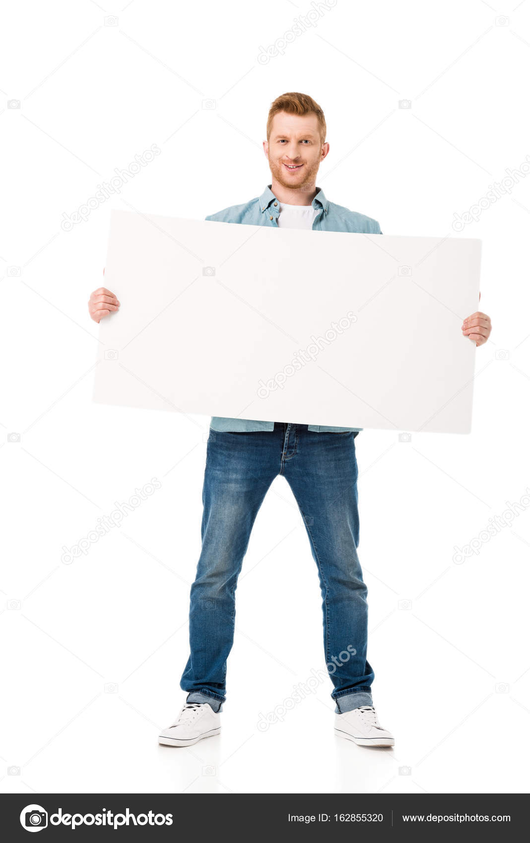 Man with banner — Stock Photo © ArturVerkhovetskiy #162855320