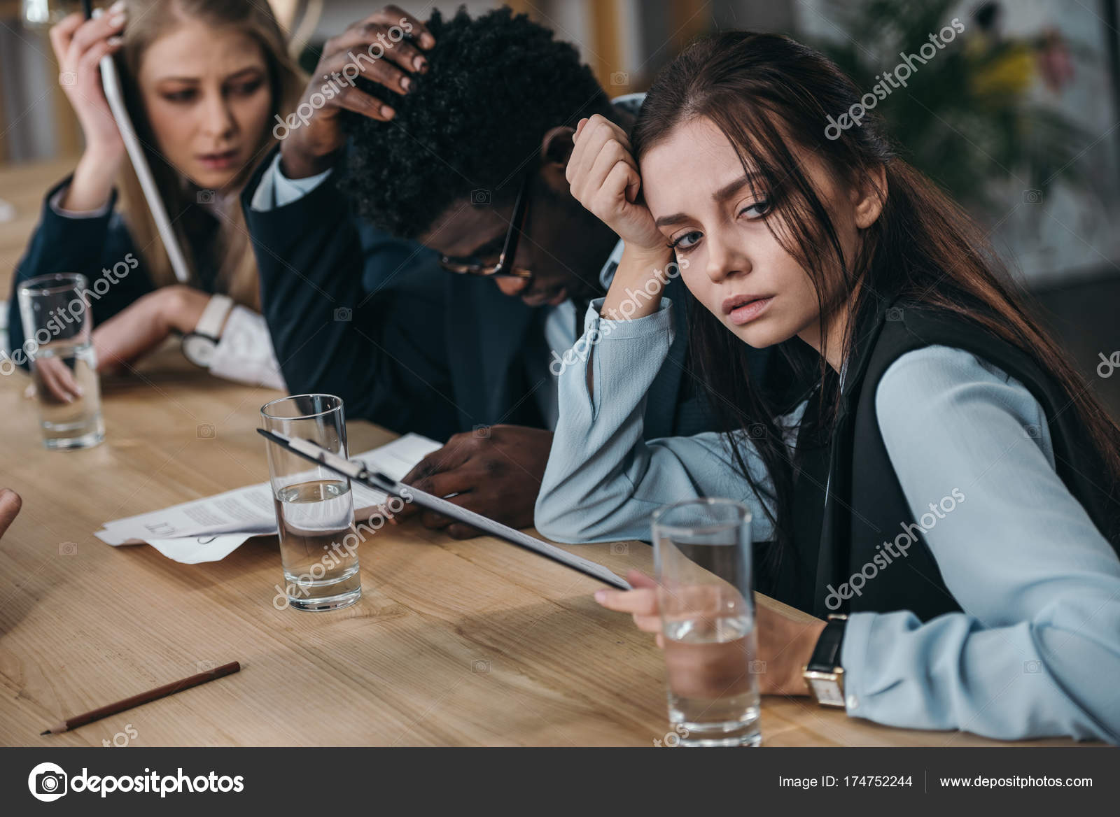 Group Exhausted Zombie Businesspeople Sitting Office Stock Photo by ... Group Exhausted Zombie Businesspeople Sitting Office Stock Photo by ...