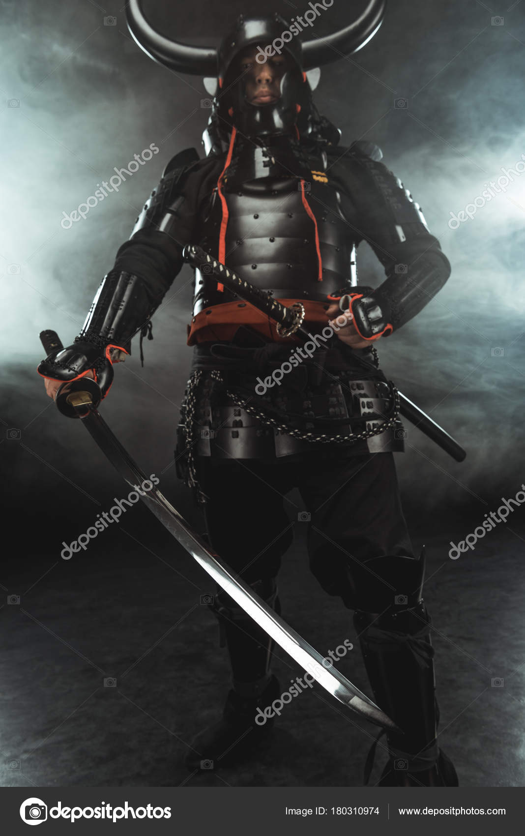 Traditional armor | Samurai Traditional Armor Swords Dark Background ...