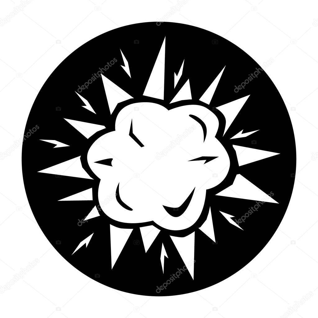 Icon: ied | Terrorist IED Explosion Black Icon — Stock Vector ...