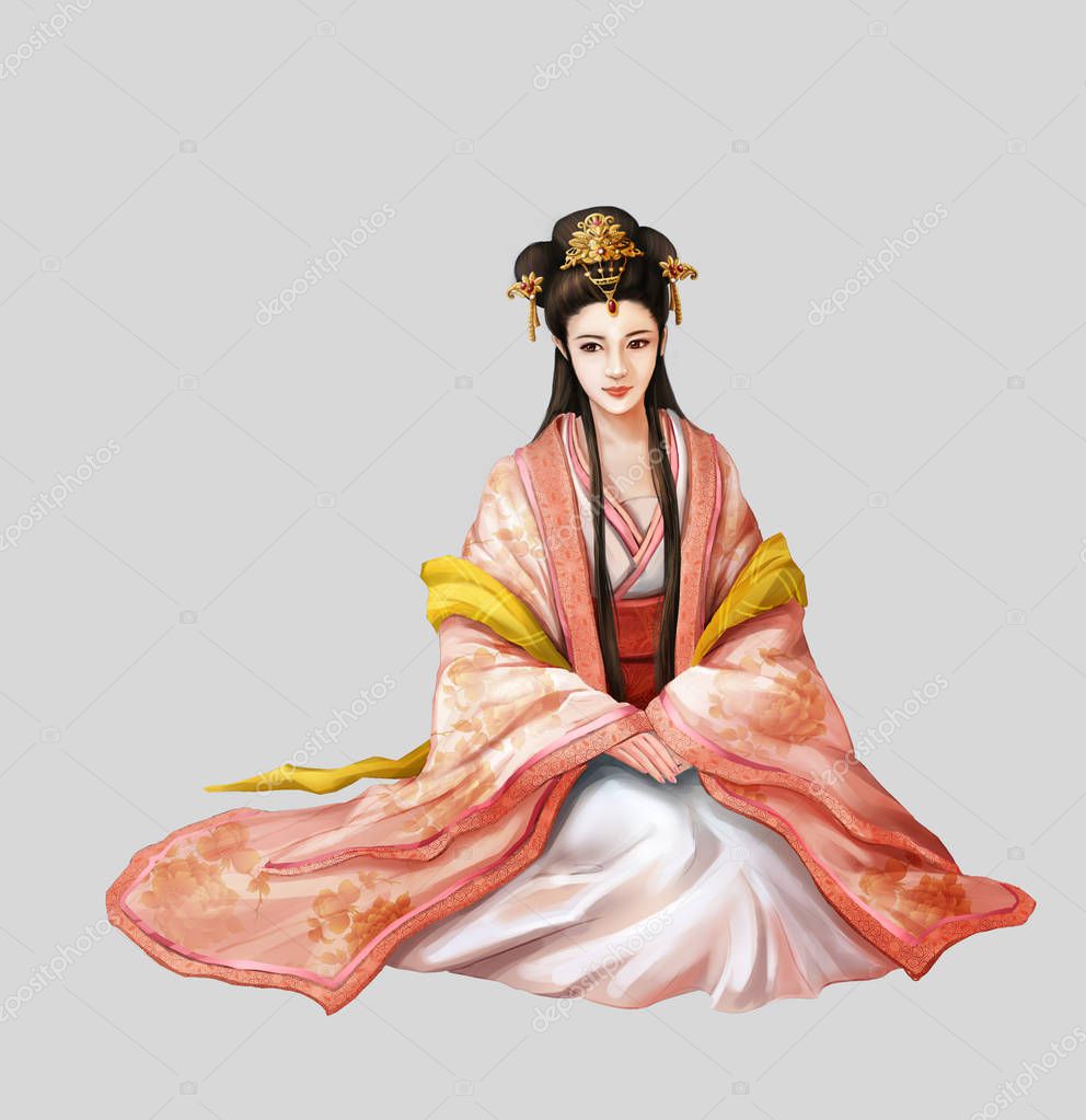 Chinese princess art | Ancient Chinese People Artwork: Beautiful Woman ...