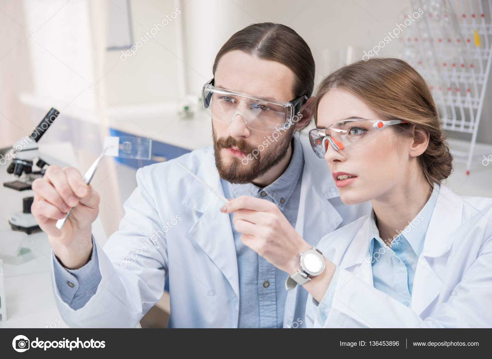 Two scientists at work — Stock Photo © DmitryPoch #136453896