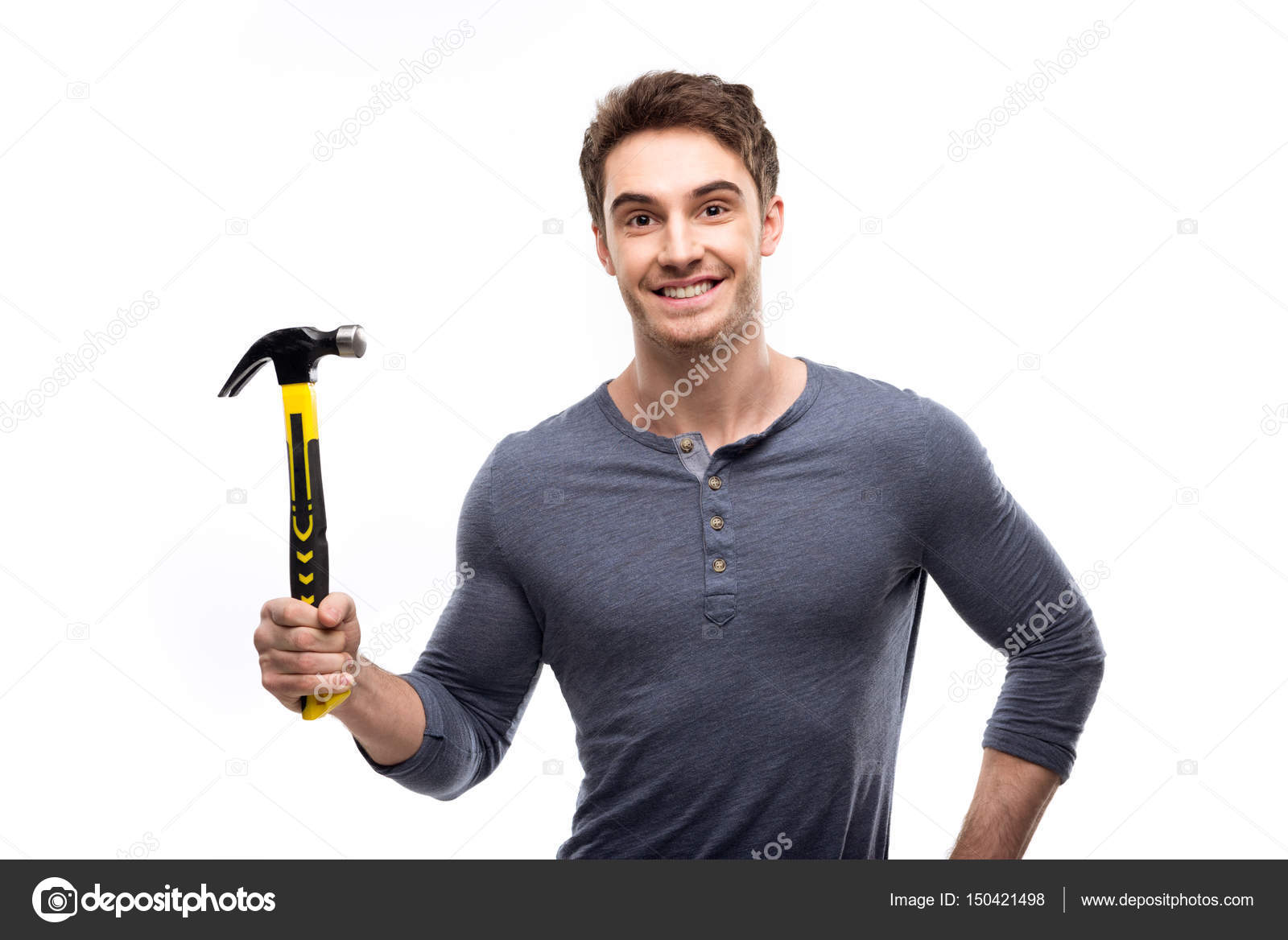 Man holding hammer — Stock Photo © DmitryPoch #150421498