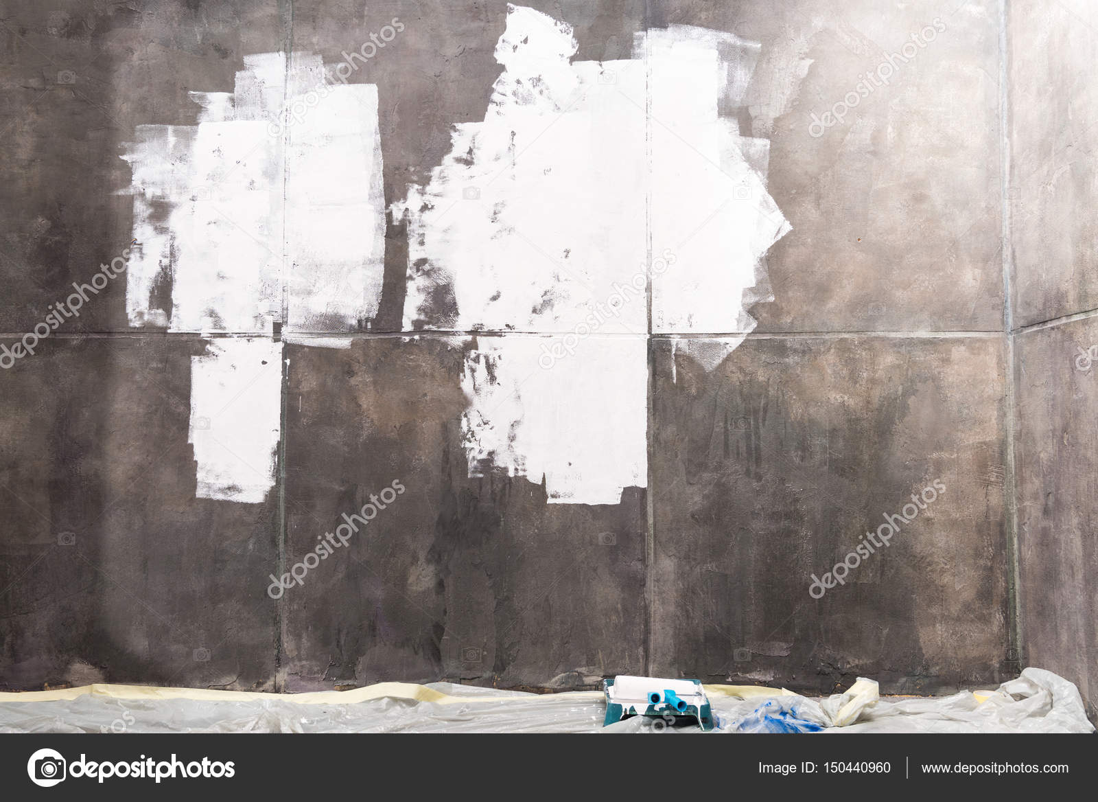Partly painted wall — Stock Photo © DmitryPoch #150440960