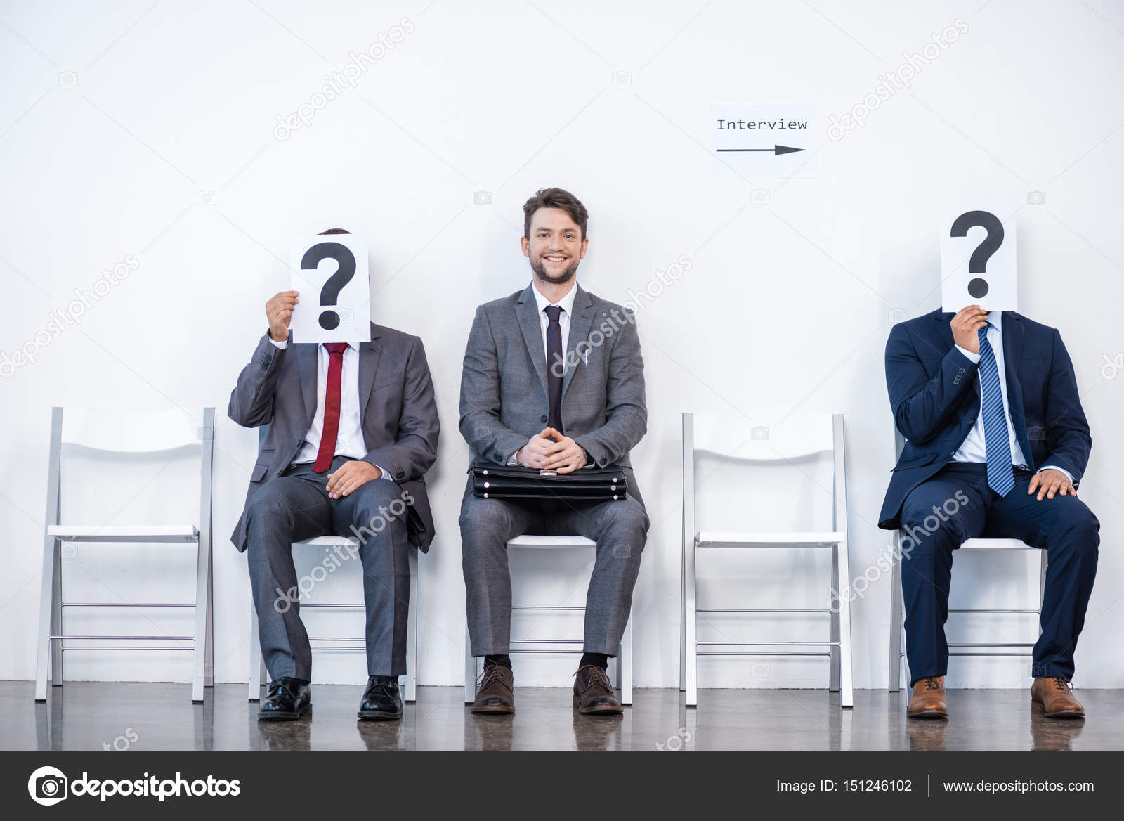 Businessmen waiting for interview — Stock Photo © DmitryPoch #151246102