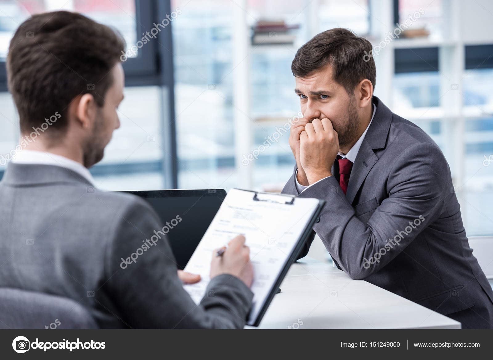 Businessmen at job interview — Stock Photo © DmitryPoch #151249000 Businessmen at job interview — Stock Photo © DmitryPoch #151249000