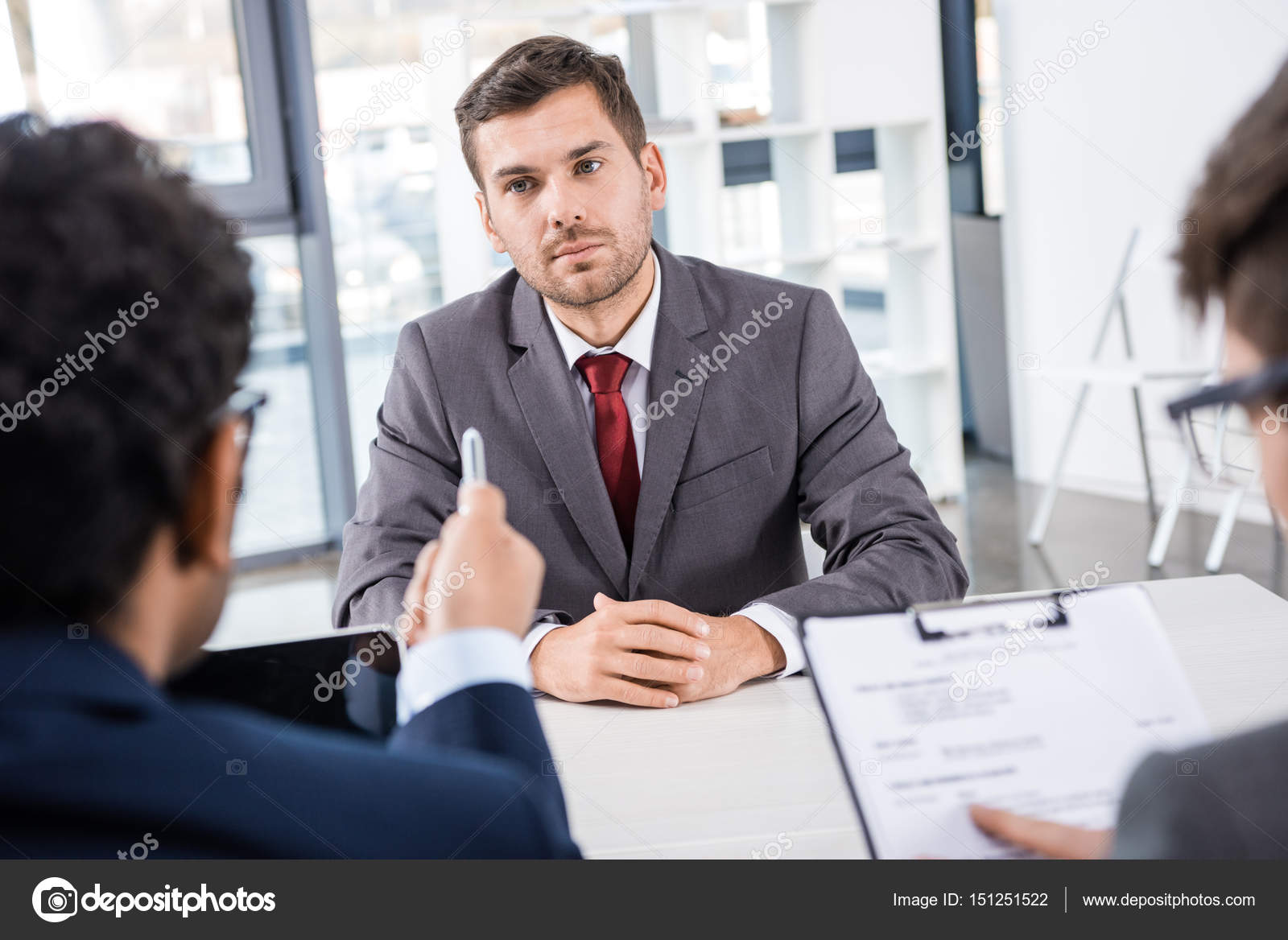 Businessmen at job interview — Stock Photo © DmitryPoch #151251522 Businessmen at job interview — Stock Photo © DmitryPoch #151251522