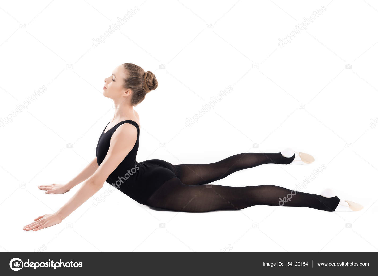 Rhythmic gymnast training — Stock Photo © DmitryPoch #154120154