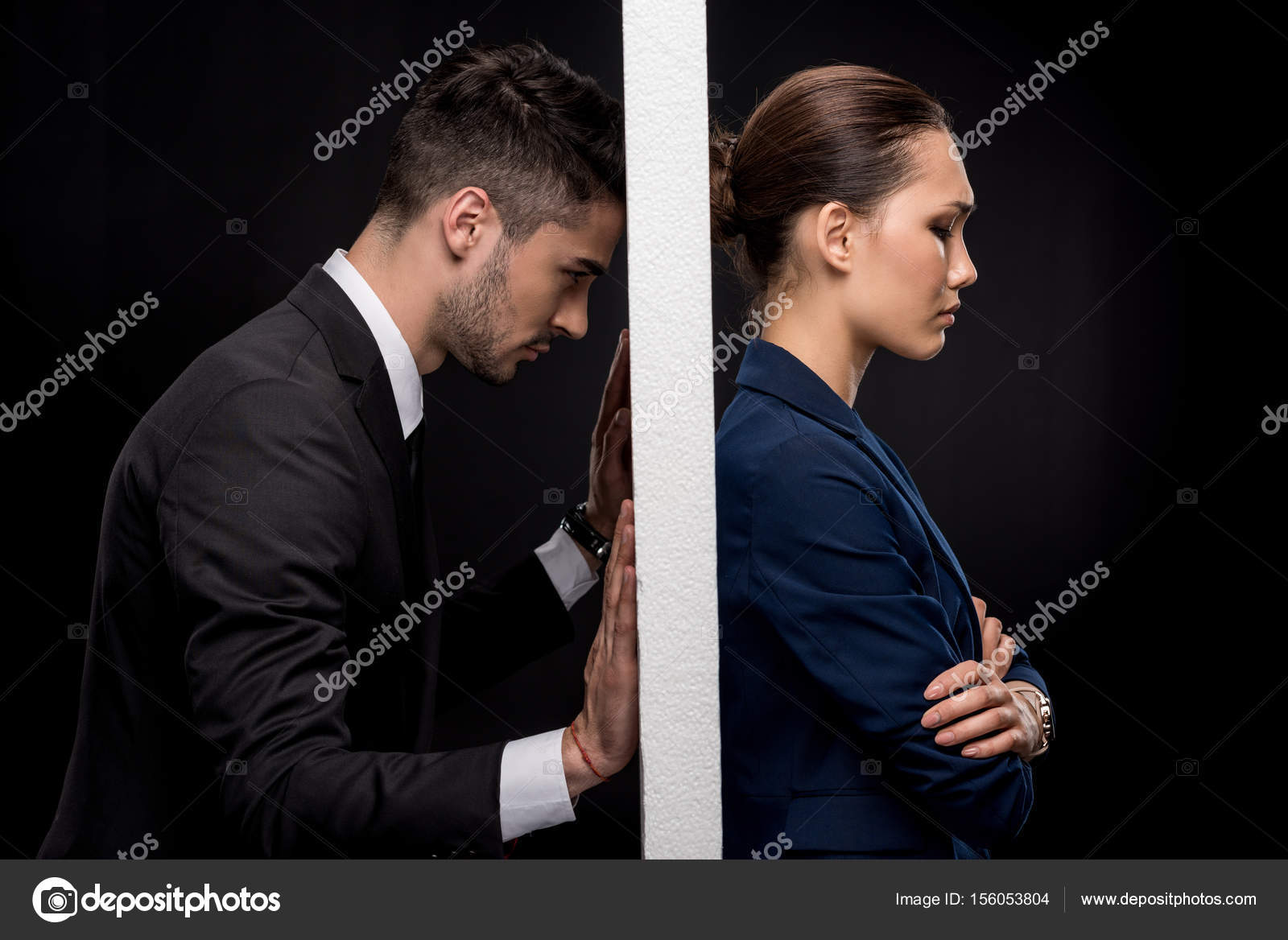 Couple separated by wall — Stock Photo © DmitryPoch #156053804