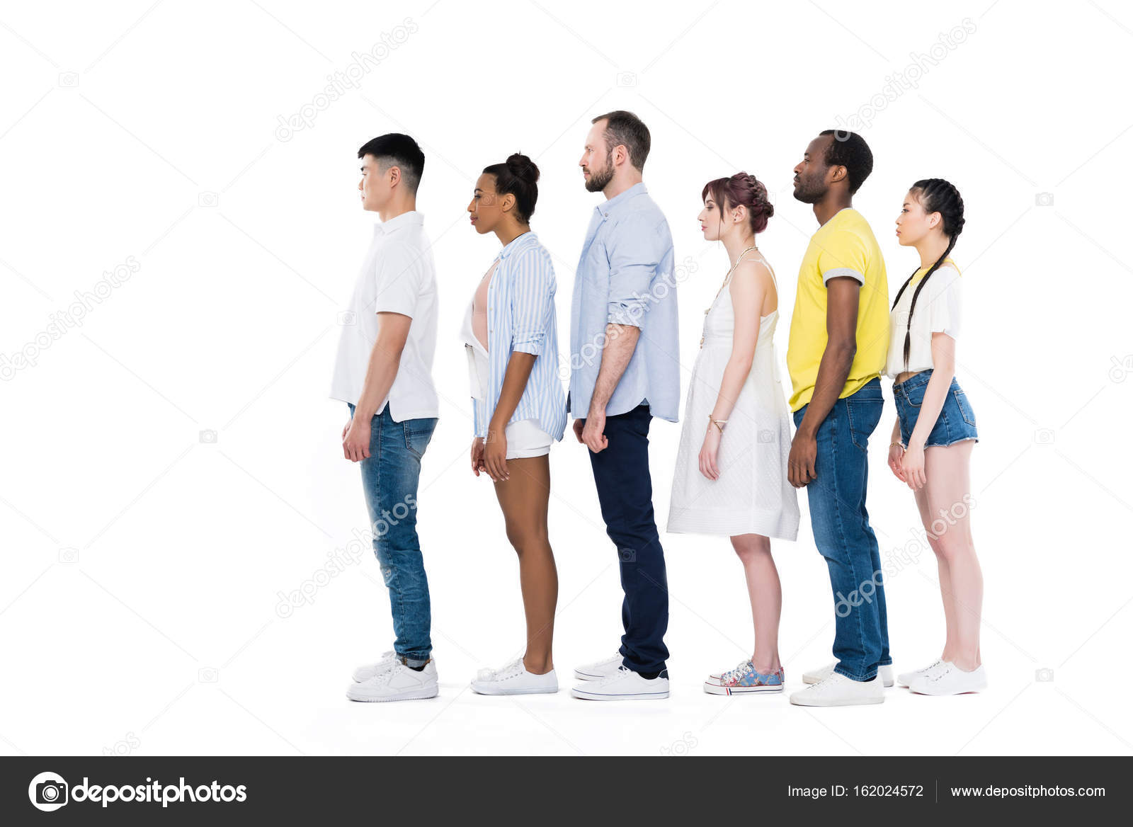 Multiethnic people standing in row — Stock Photo © DmitryPoch #162024572