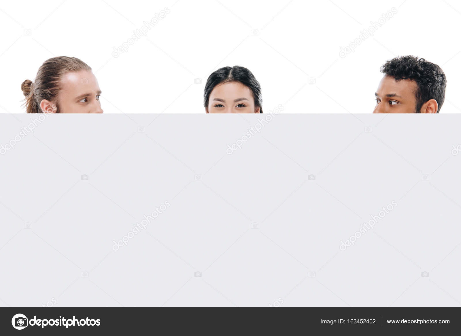 People with empty board — Stock Photo © DmitryPoch #163452402