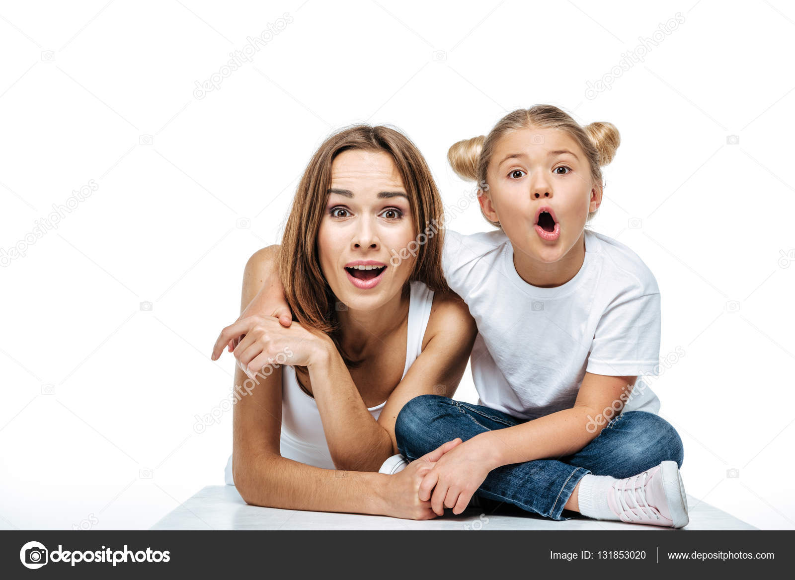 Shocked mother and daughter Stock Photo by ©AndrewLobov 131853020