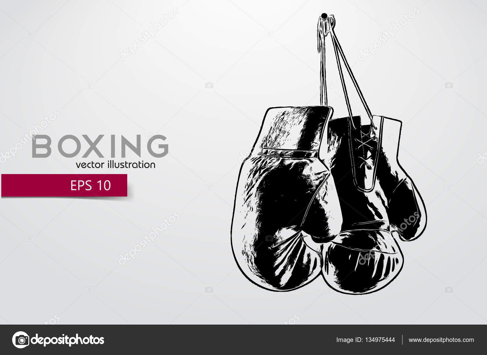 Vector De Silueta De Guante De Boxeo