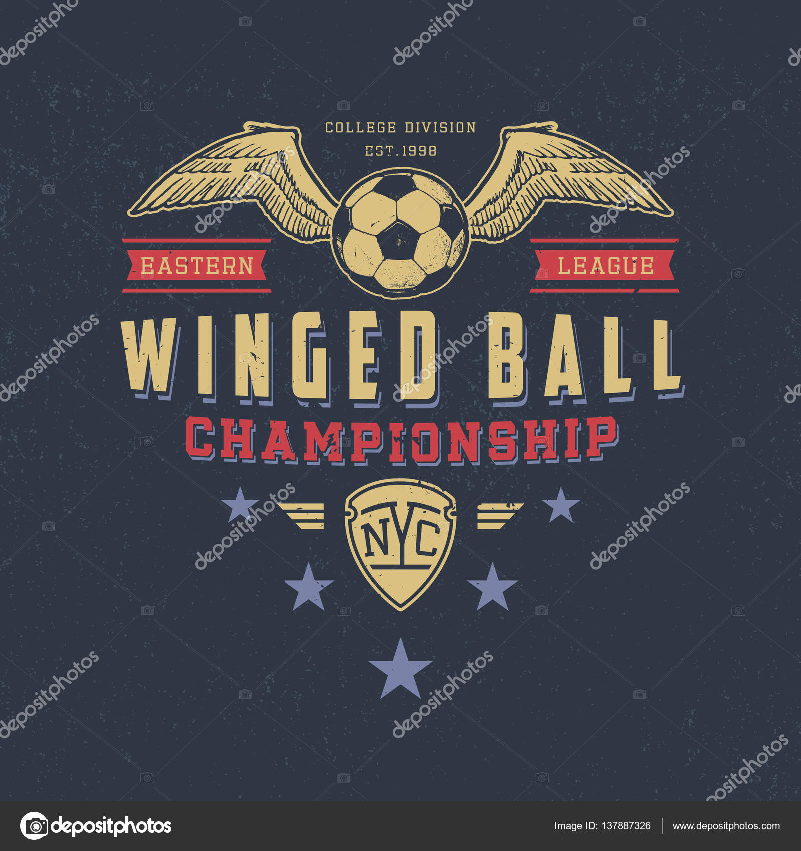WINGED BALL. Handmade Stock Vector Image by ©MagicPics #137887326