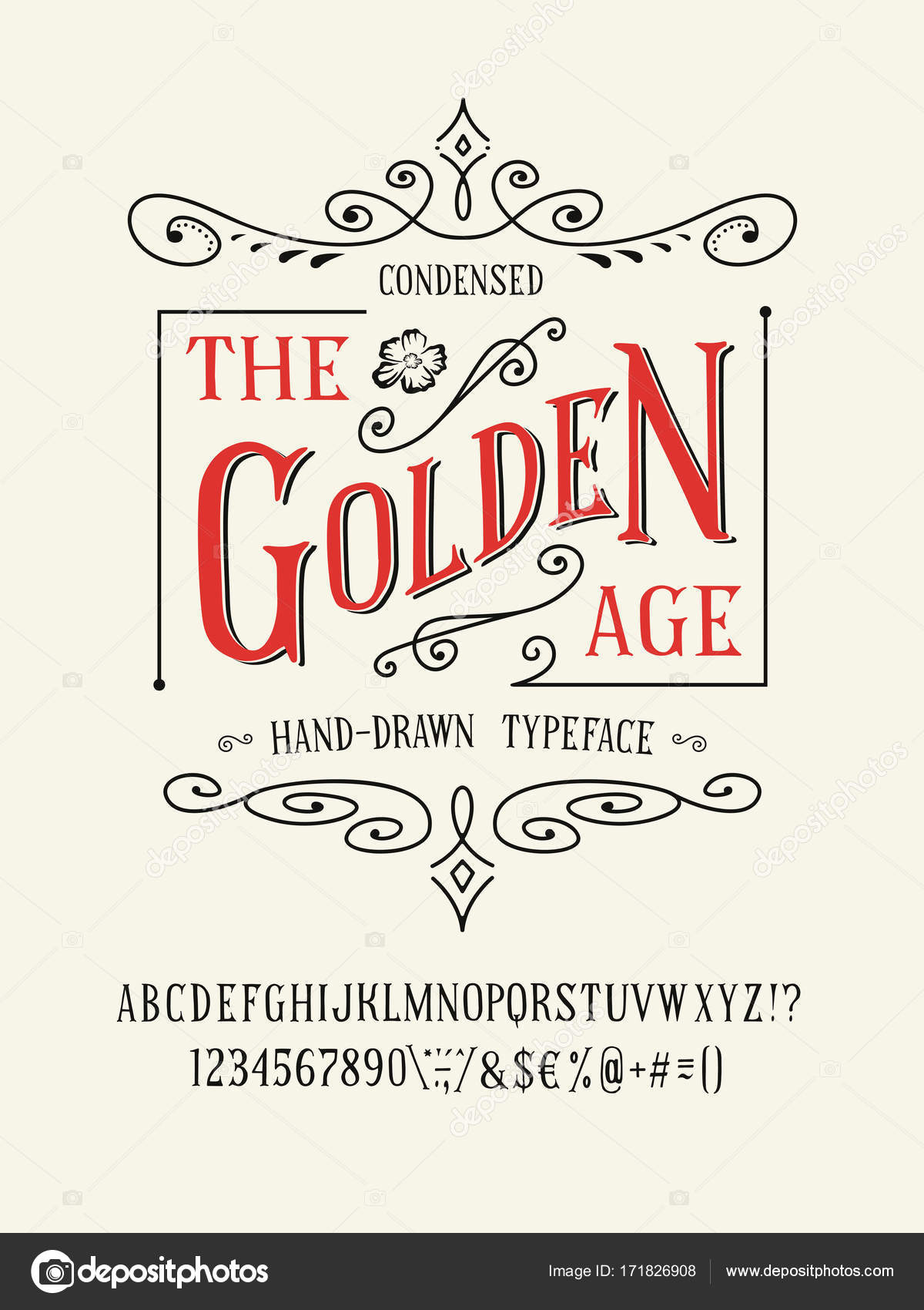 THE GOLDEN AGE FONT. Stock Vector Image by ©MagicPics #171826908
