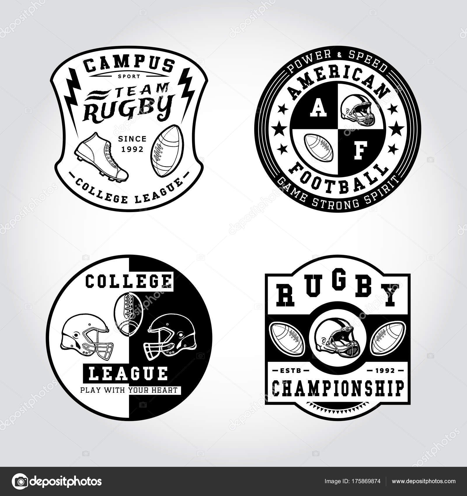 SET OF BADGE RUGBY. Stock Vector by ©MagicPics 175869874