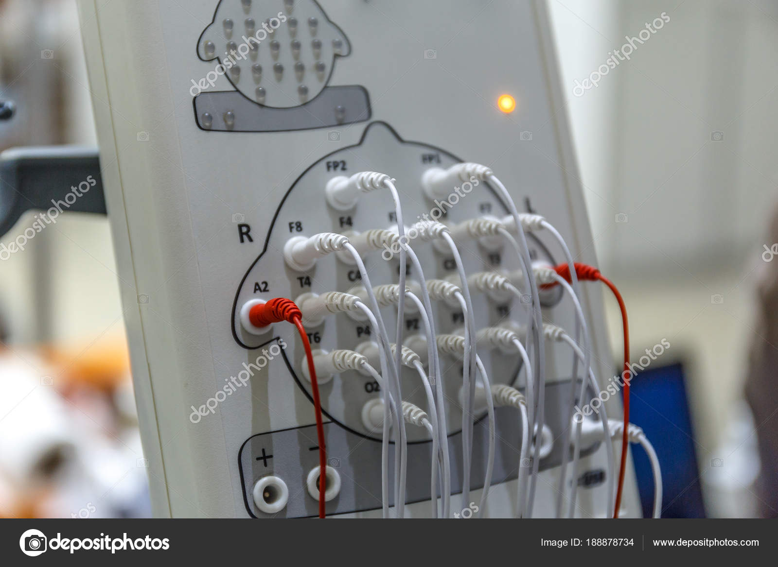 Modern Encephalograph In Clinic Eeg Or Electroencephalography Hardware