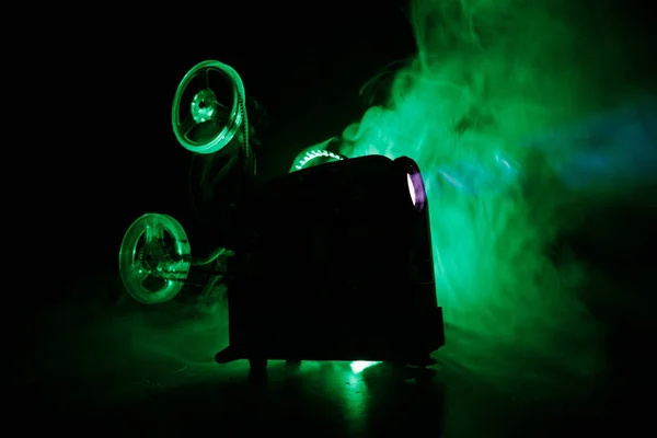 Old Style Movie Projector Still Life Close Film Projector Wooden Stock ...