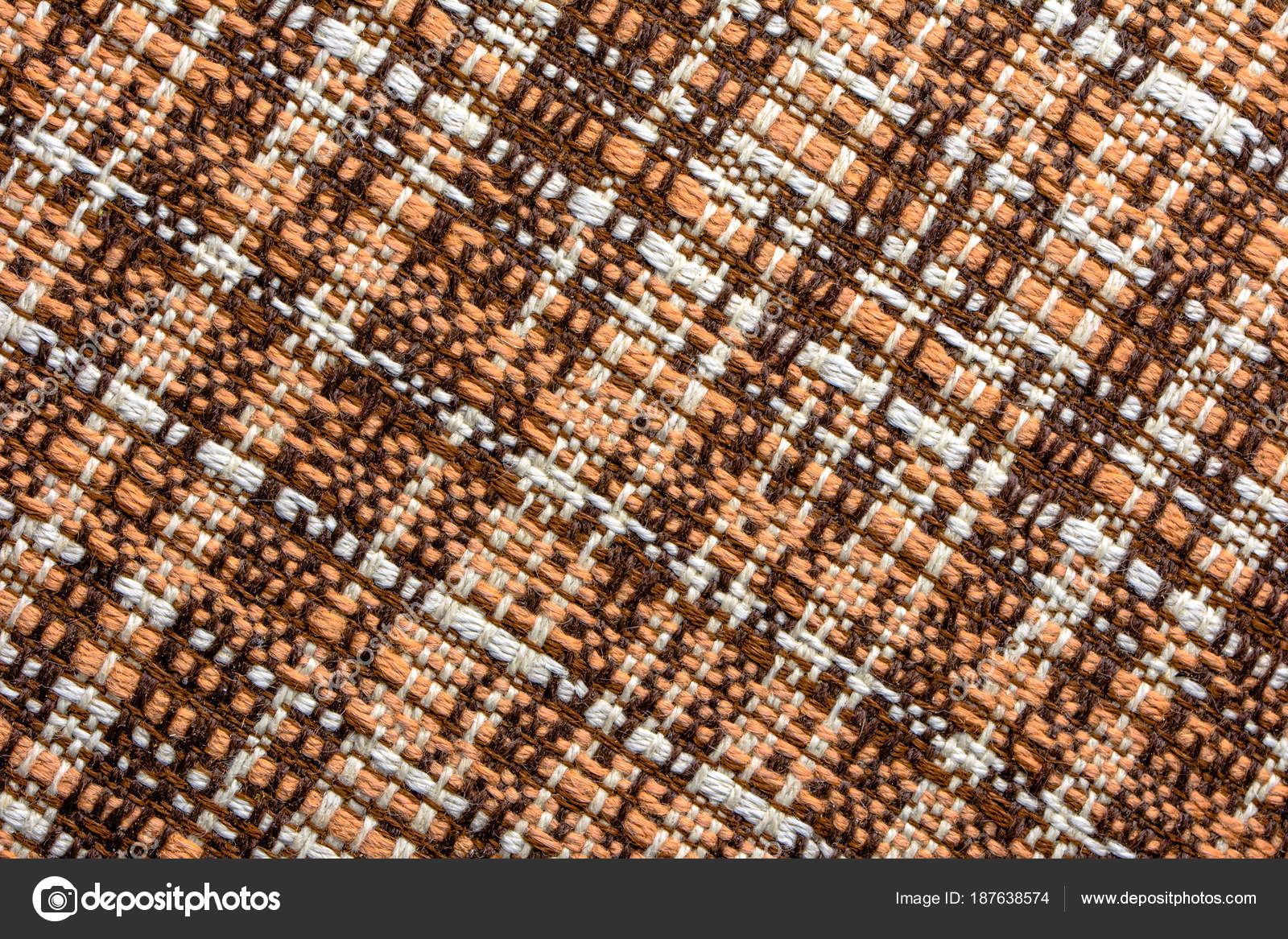 Brown fabric background, textile texture, woven pattern in retro design ...
