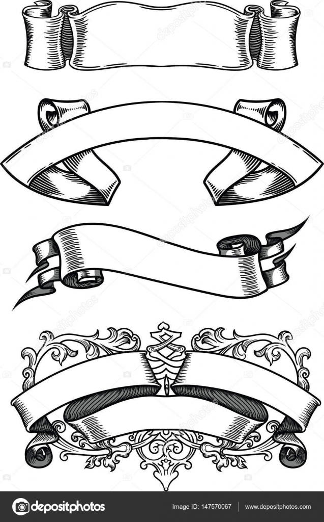 Beautiful complex breezes for inscription. Template for vintage retro ...