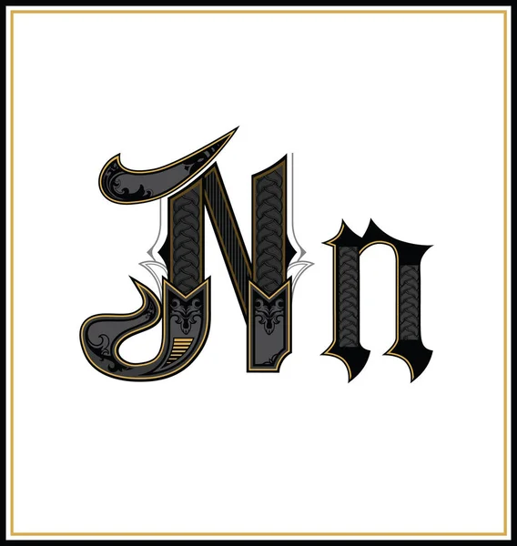 Gothic font letter S. Vintage design font. Text symbol antique ...