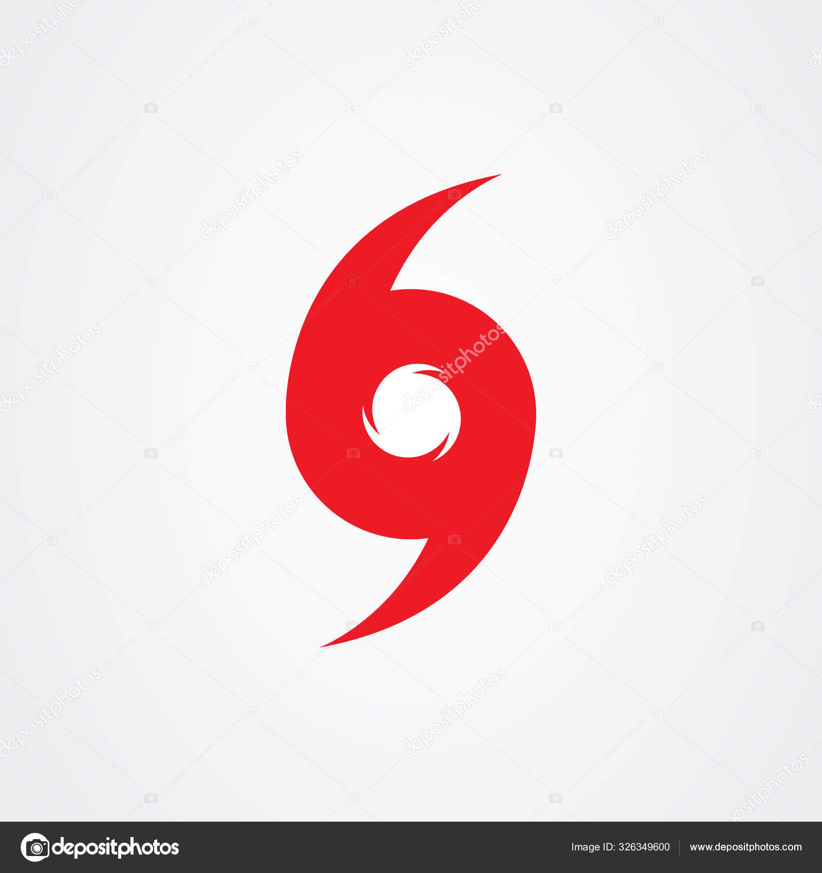 Símbolo de huracán, icono abstracto de huracán . Vector de stock ...