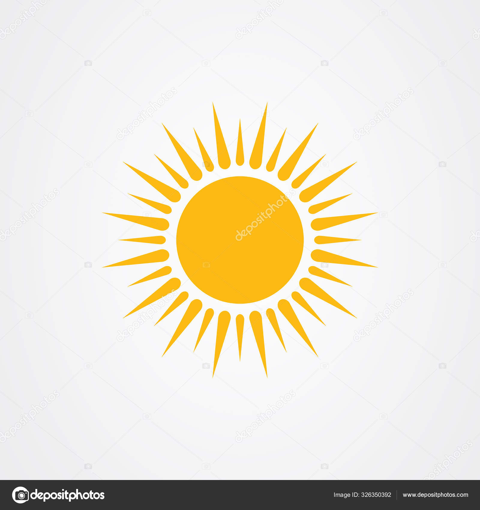 Diseño del vector del icono del sol Vector de stock por ©1arts 326350392
