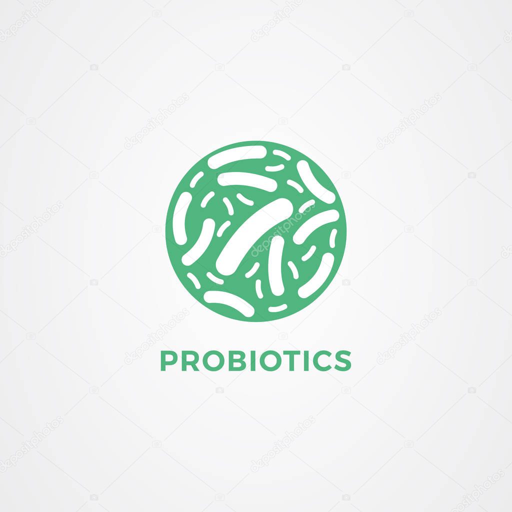 Vector de logotipo de bacterias probi ticas. Lactobacillus vector icono ...