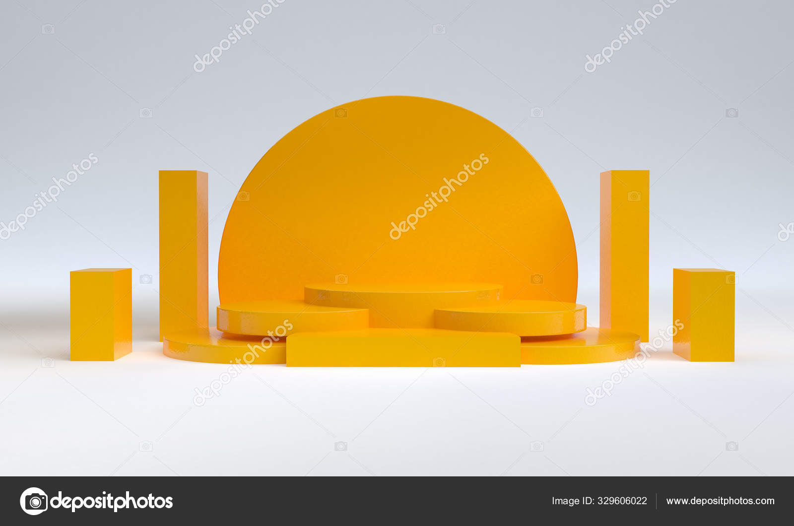 Minimalist abstract shape scene, 3d rendering. — Stock Photo ...