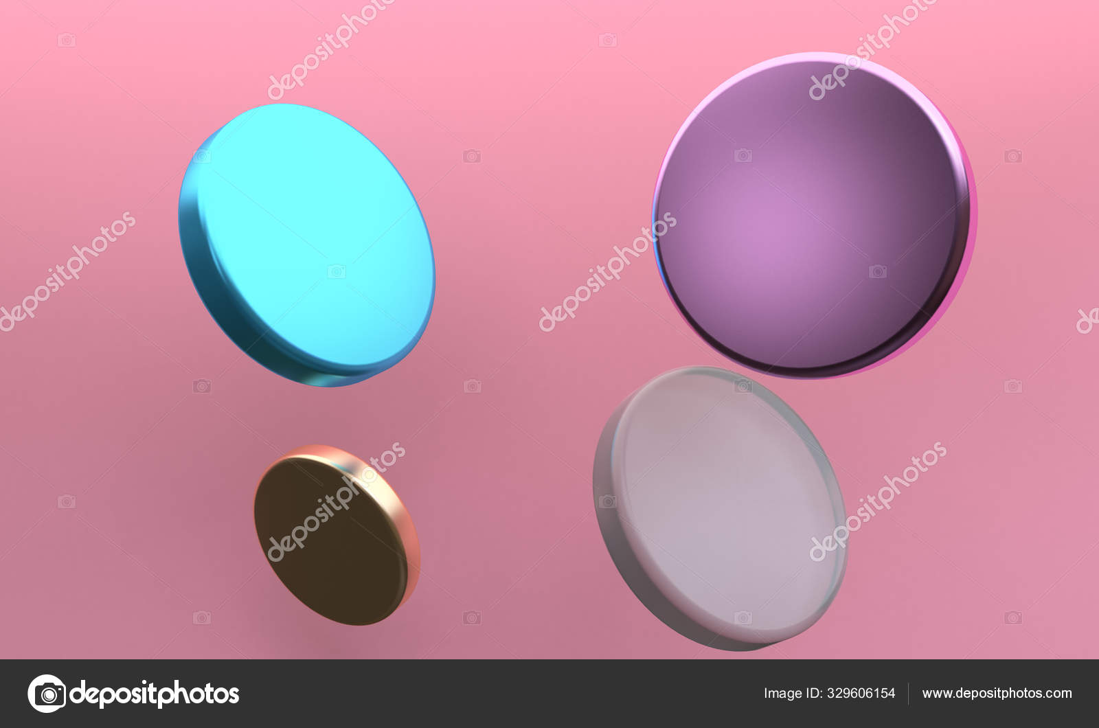 Minimalist abstract shape scene, 3d rendering. — Stock Photo ...