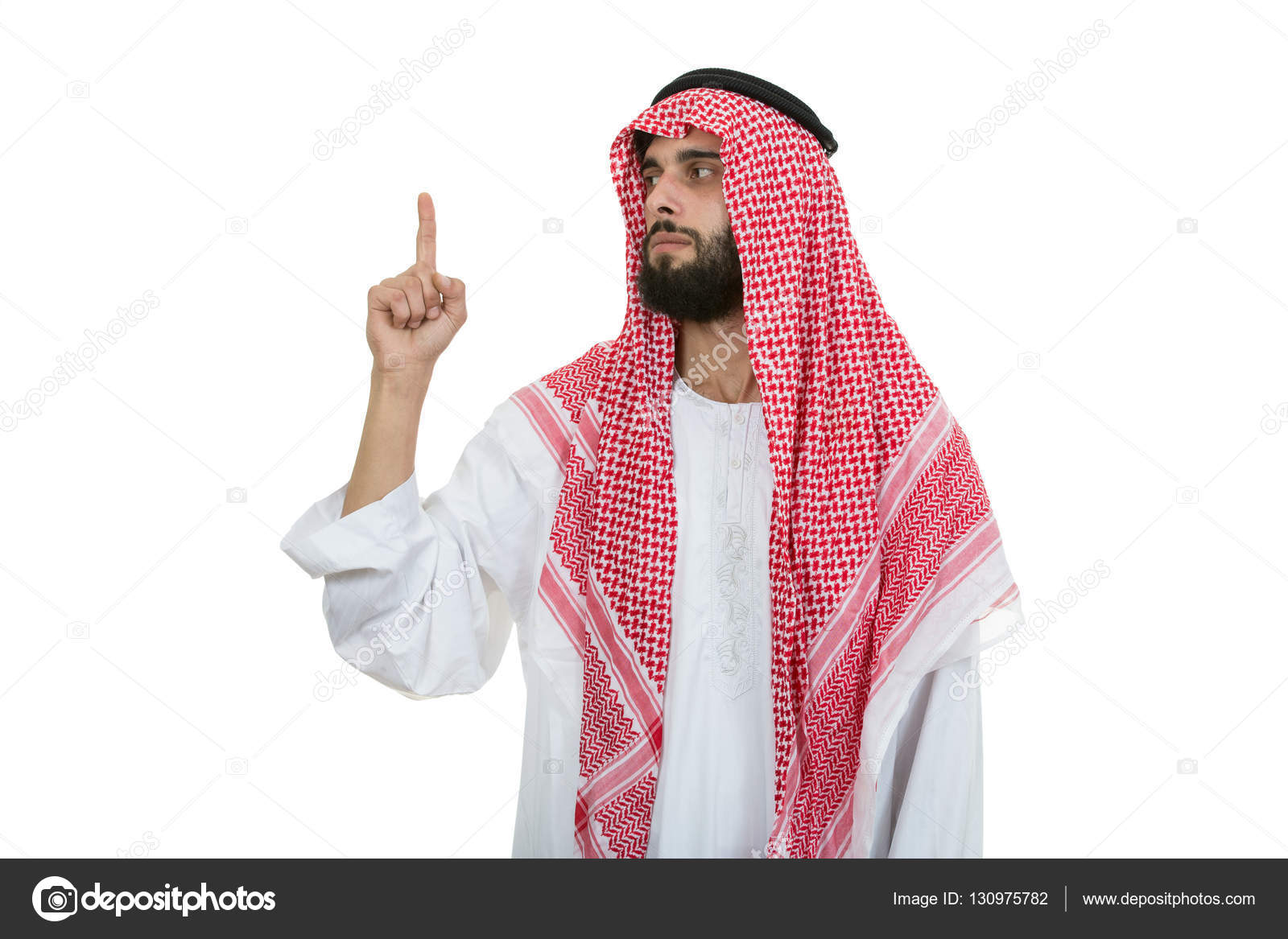 Arab saudi emirates man pointing finger — Stock Photo © FS-Stock #130975782