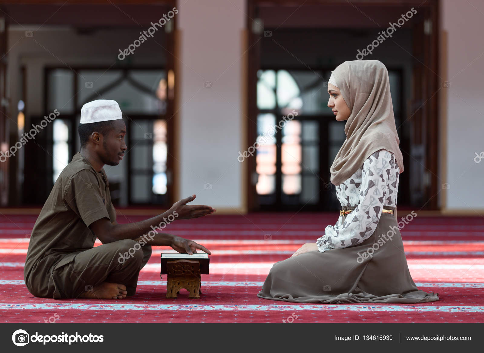 Muslim Husband And Wife Praying