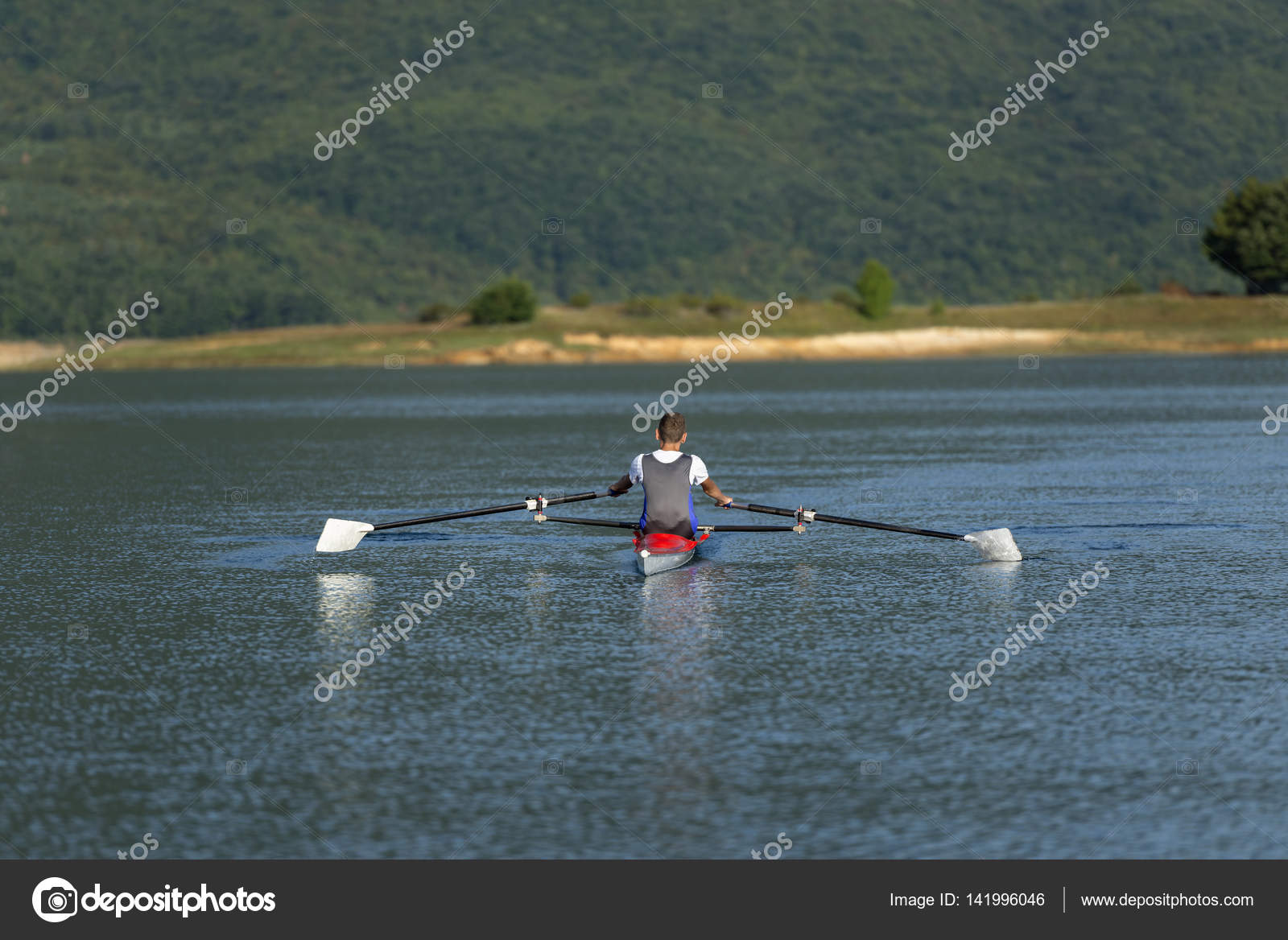 Child rowing on single kayak — Stock Photo © FS-Stock #141996046