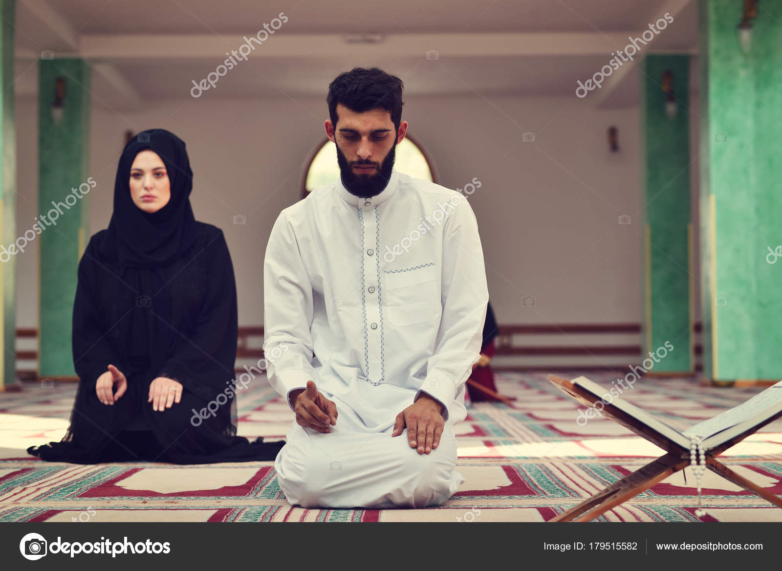 Muslim Husband And Wife Praying