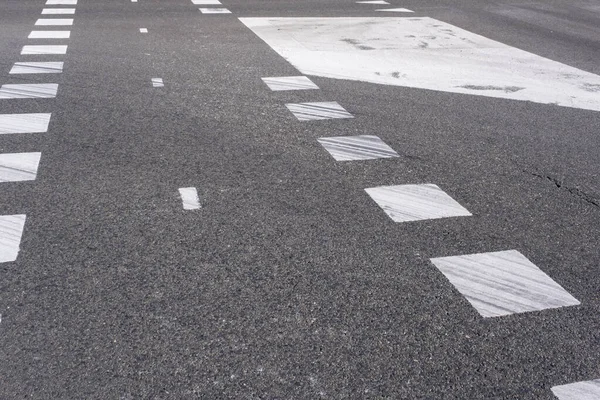 White traffic line on asphalt surface. Stock Photo by ©pavelalexeev ...