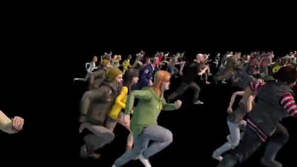 Terrified People Running