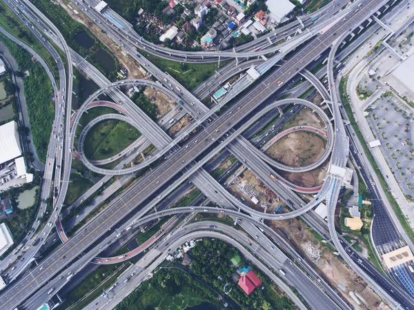 Highway junction from aerial view Stock Photo by ©BiancoBlue 131238438