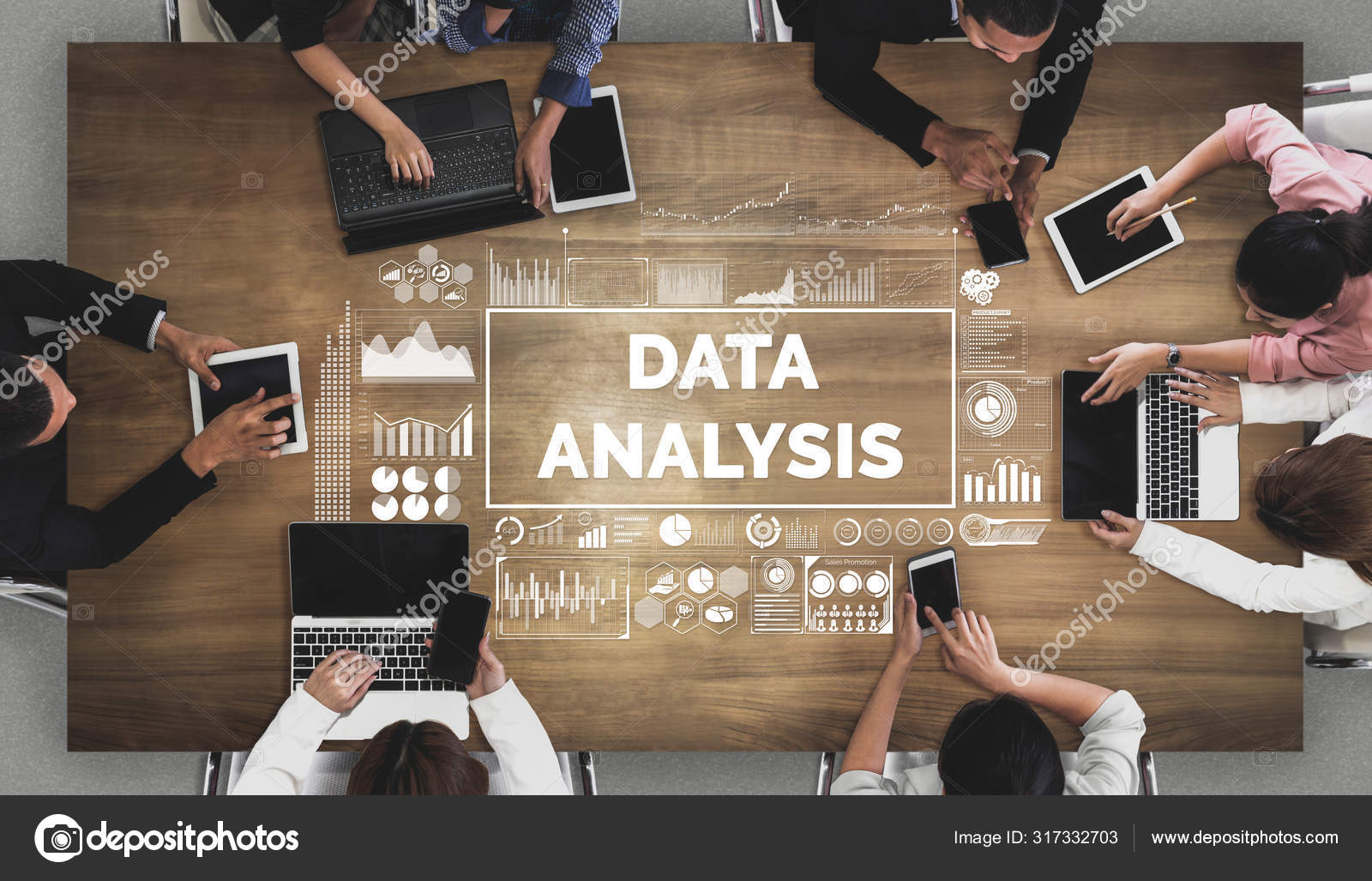 Data Analysis Business Finance Concept Graphic Interface Showing Future ...